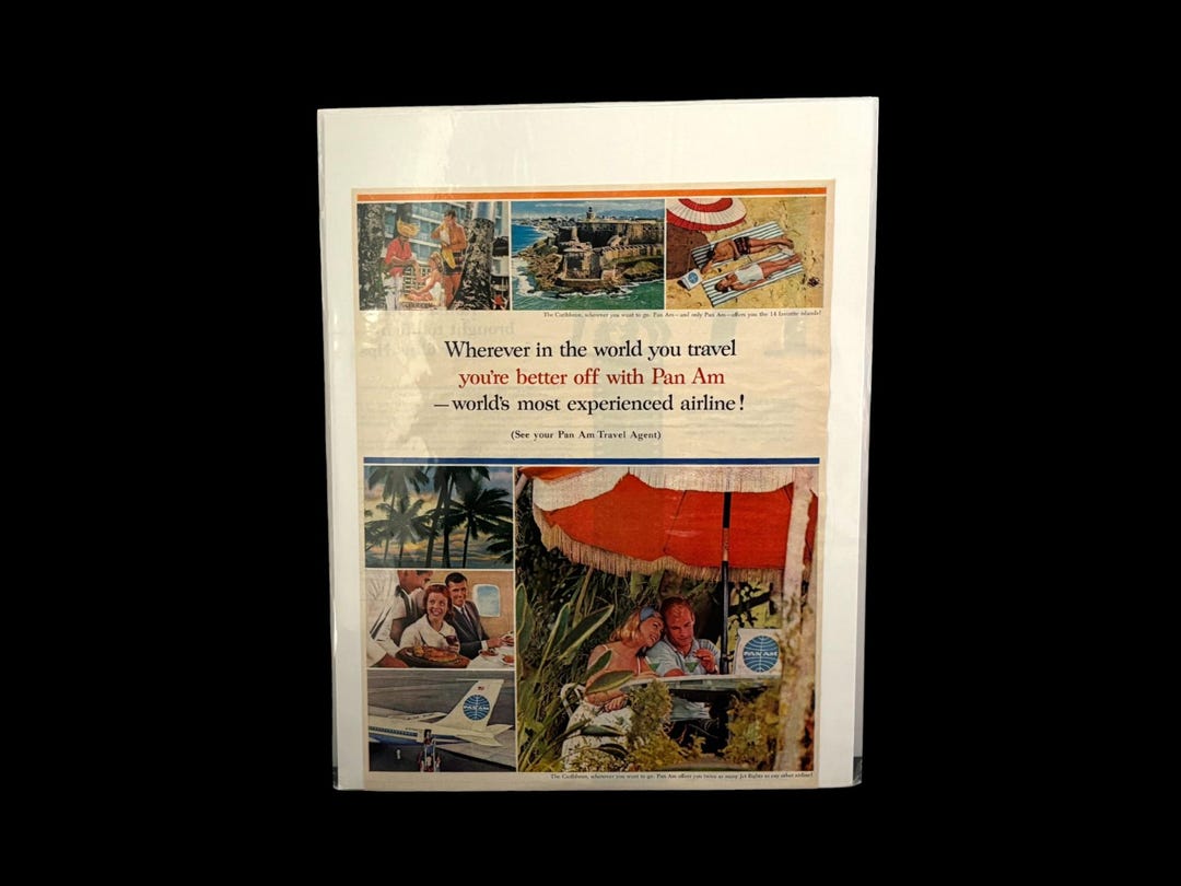 1963 Pan Am Airline Ad - “world’s Most Experienced Airline”- - Vintage ...