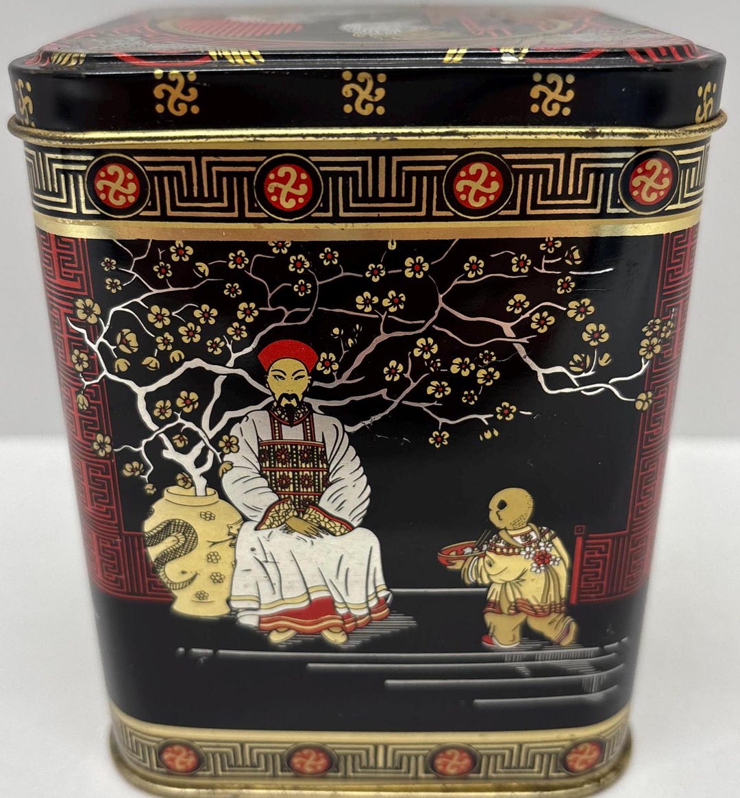 1970s Twinings Tea Tin Chinese-inspired Design, Made in England - Etsy