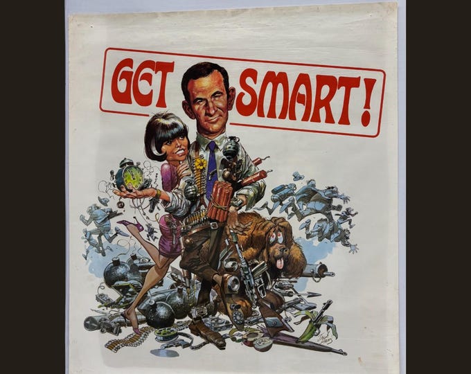 Vintage 1966 "get Smart" NBC Promotional Poster by Jack Davis – Rare ...