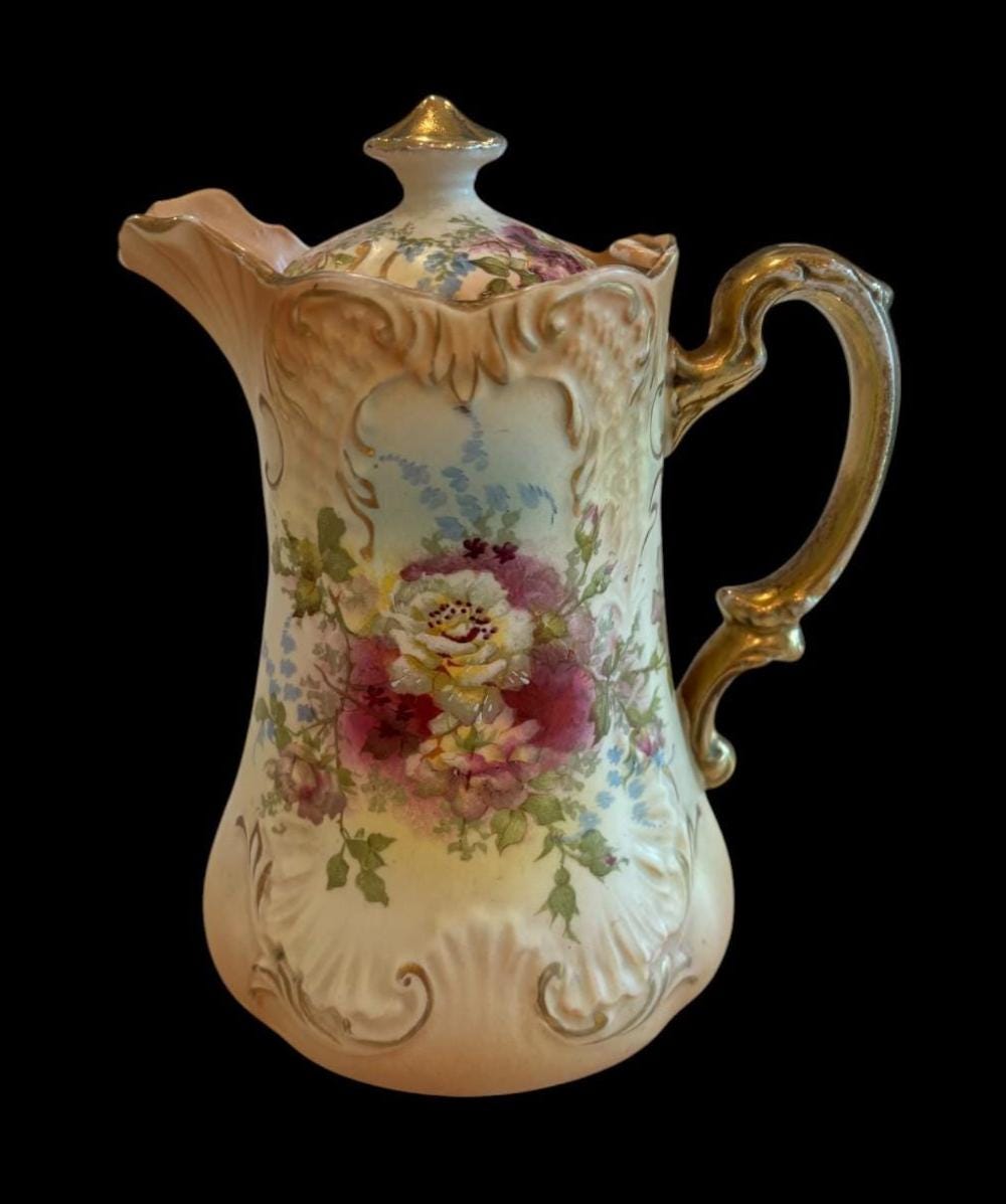 VERY RARE - Antique Royal Crown Devon "bute" Chocolate or Coffee Pot ...