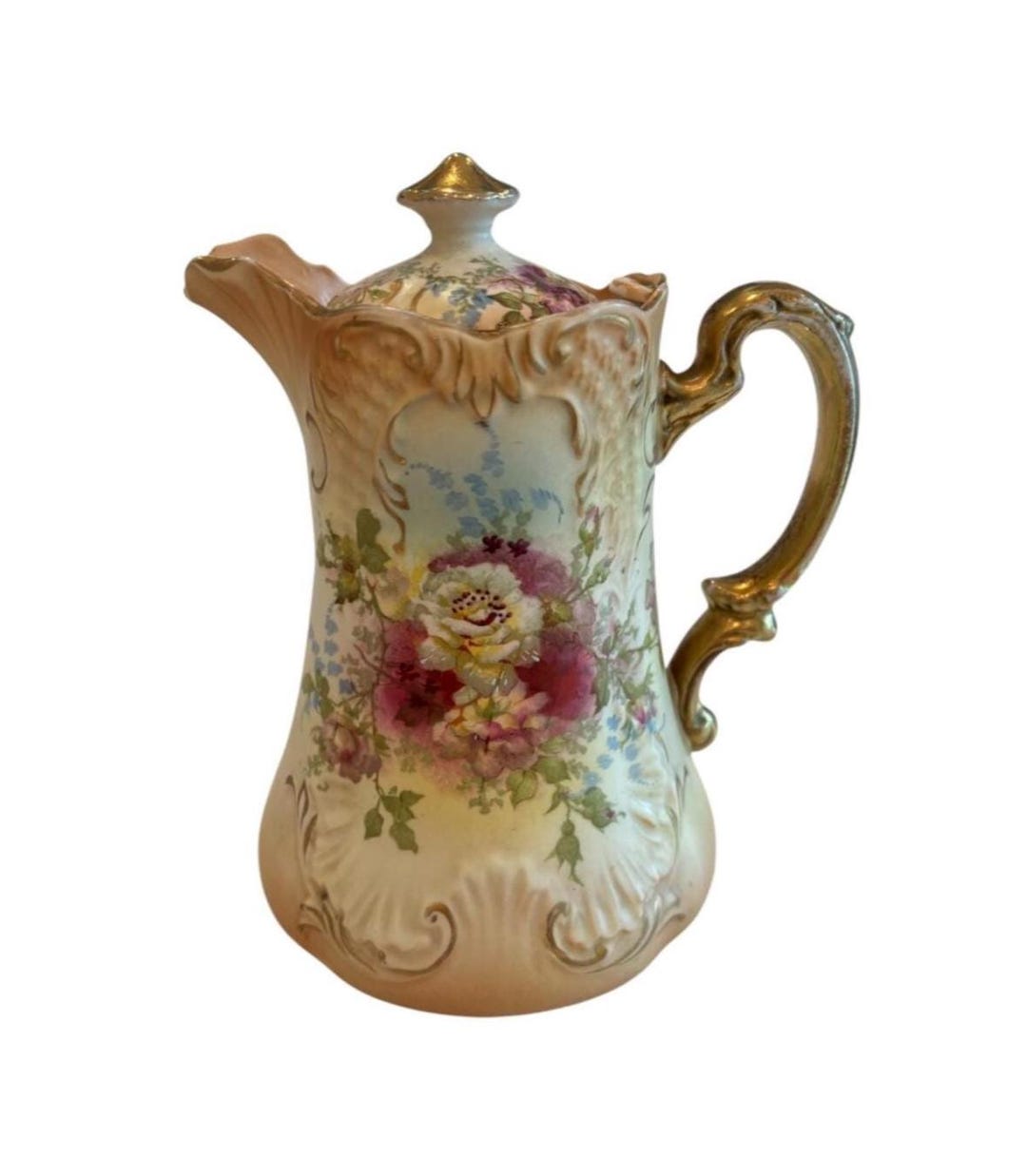 VERY RARE - Antique Royal Crown Devon "bute" Chocolate or Coffee Pot ...