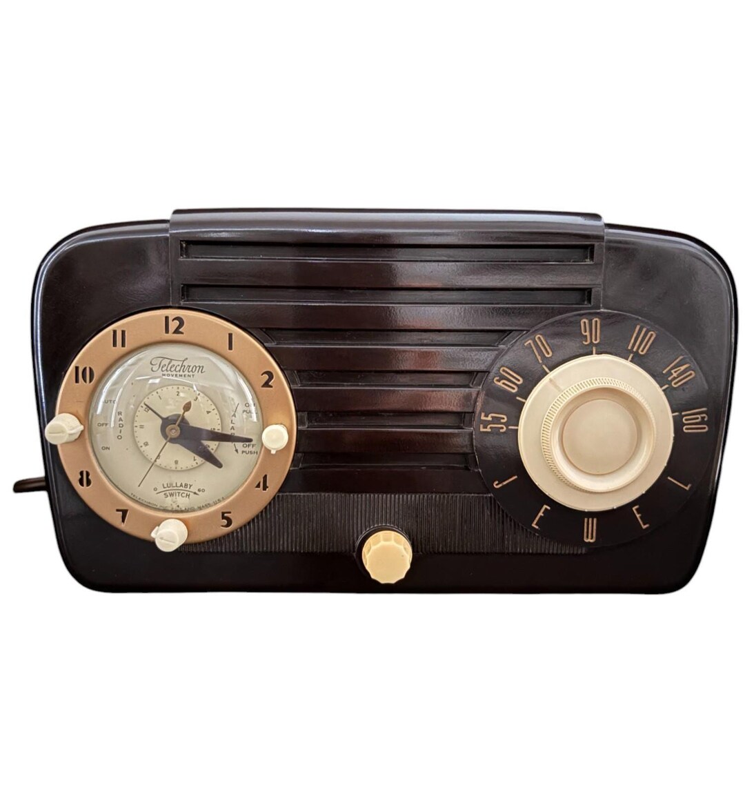 1940s Telechron Movement Radio – Vintage Tube Radio With Clock – Fully ...