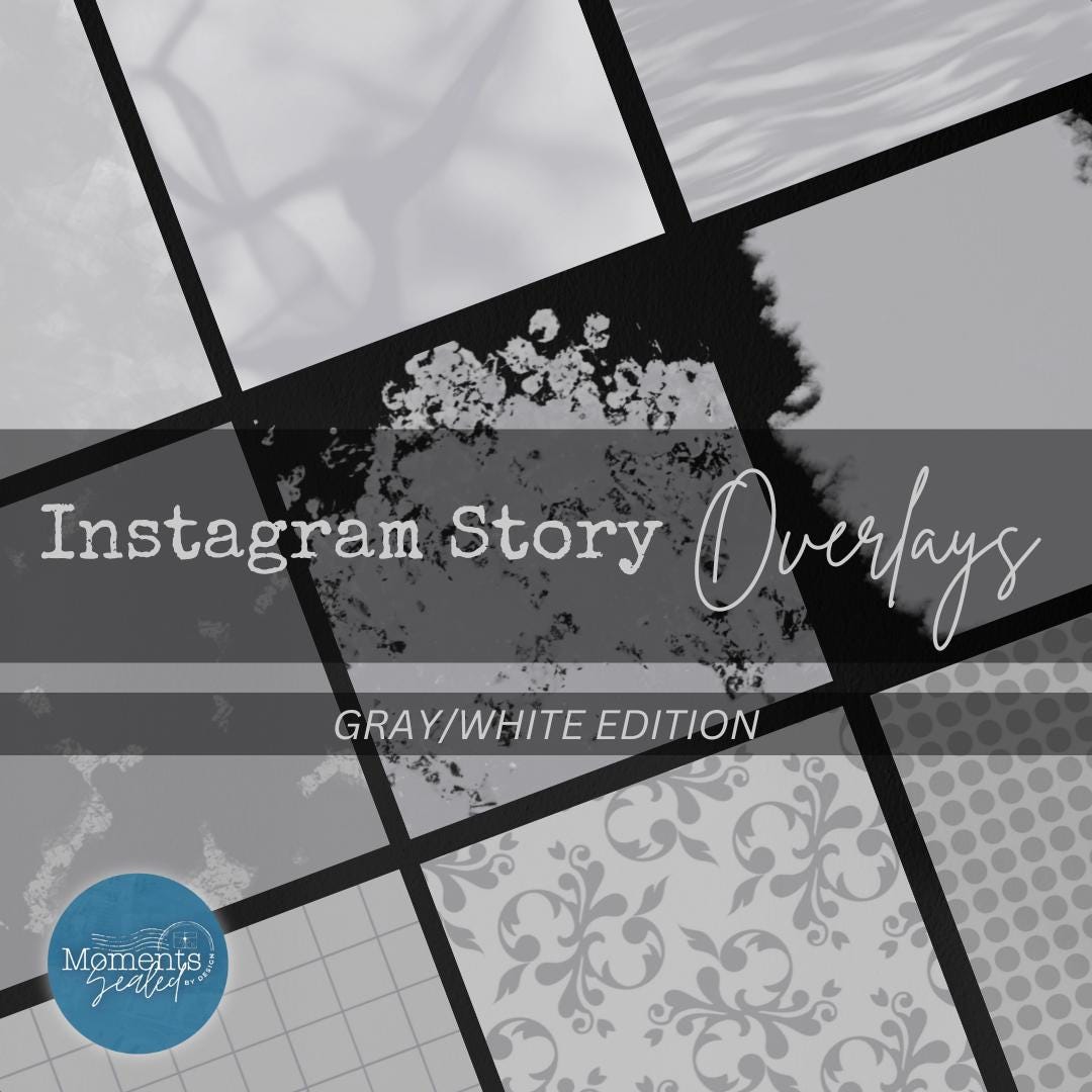 Instant Digital Download | 25 Instagram Story Overlays | Templates ...