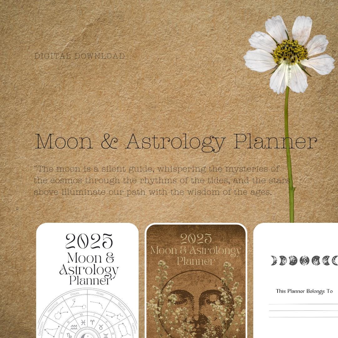 Moon & Astrology Planner, 2025 Planner, Moon Journal, Astrology Journal ...