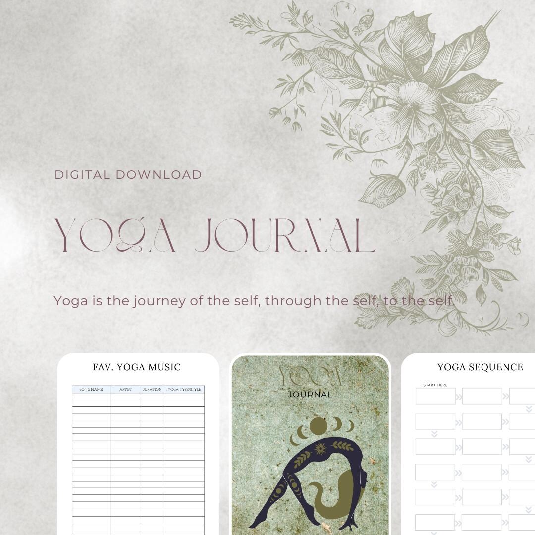 Yoga Journal, Yoga Diary, Digital Download, Meditation Journal ...