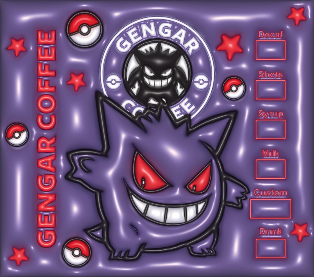 Gengar Starbucks Coffee Tumbler - Etsy