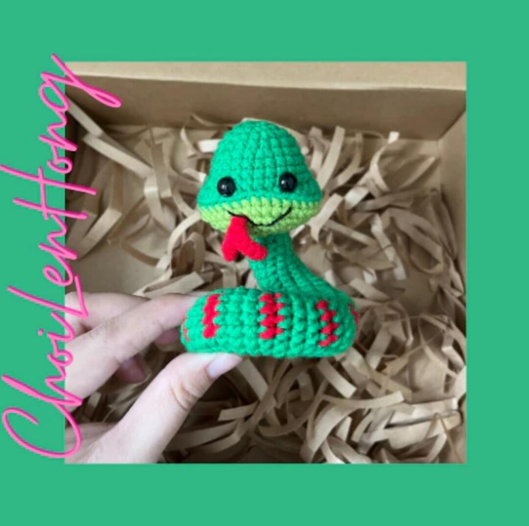 Handmade Crochet Snake Keychain, Crochet Snake Accessories, Unique ...