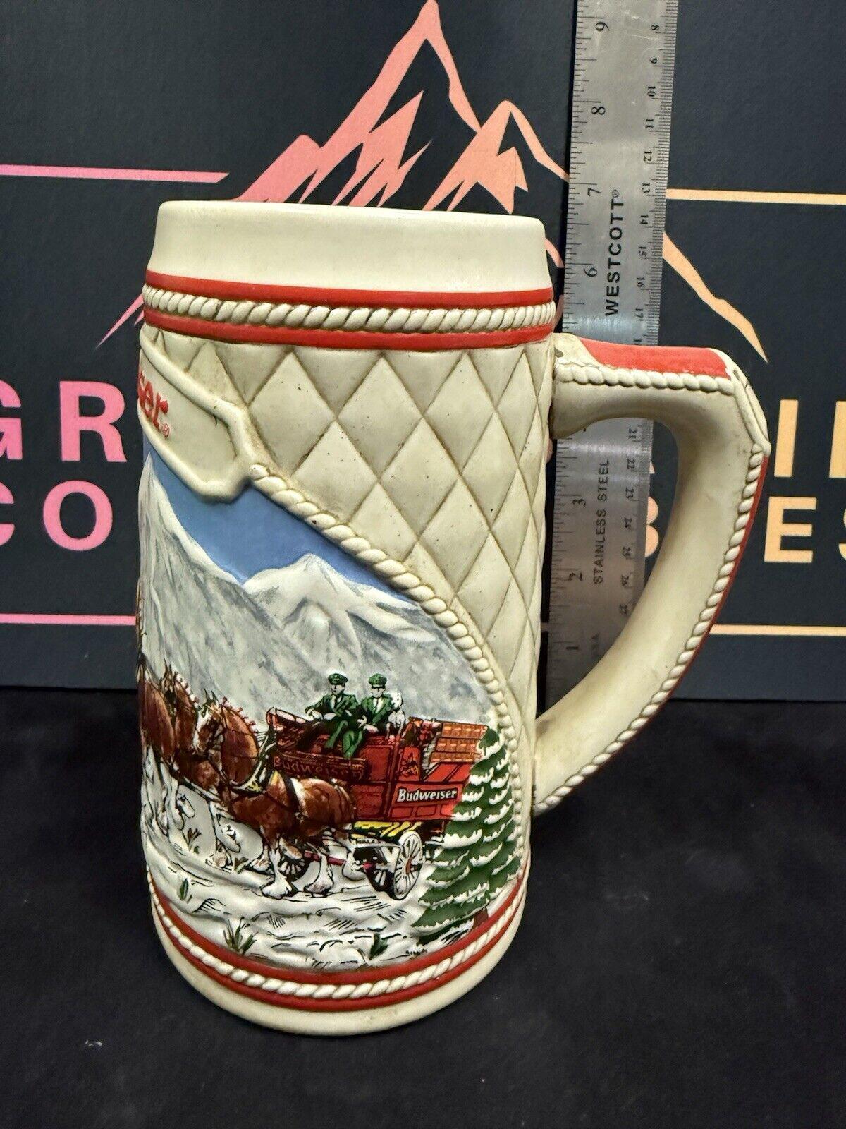 1985 Anheuser Busch Budweiser Clydesdales Snow Capped Mountains Beer ...