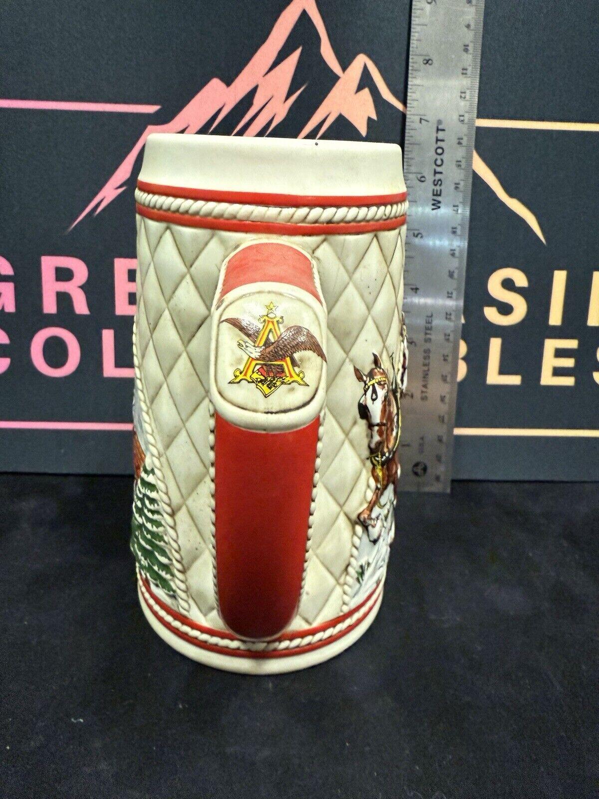 1985 Anheuser Busch Budweiser Clydesdales Snow Capped Mountains Beer ...