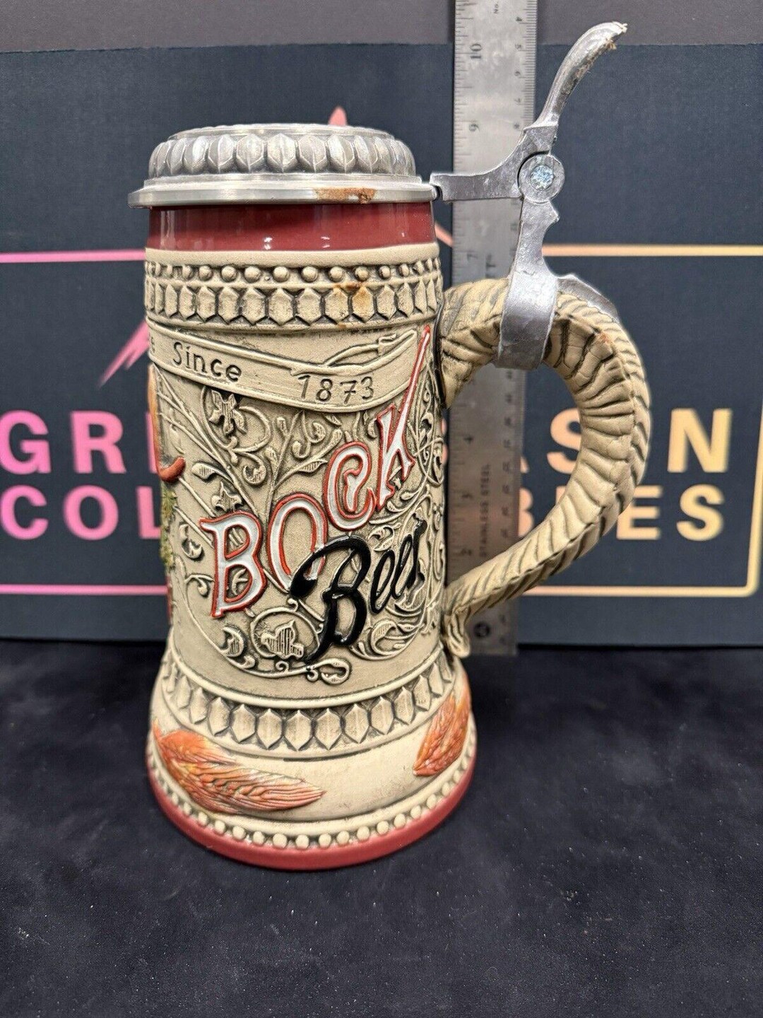 2000 Coors Bock Beer Crl91 Golden Colorado Lidded Beer Stein Lid ...