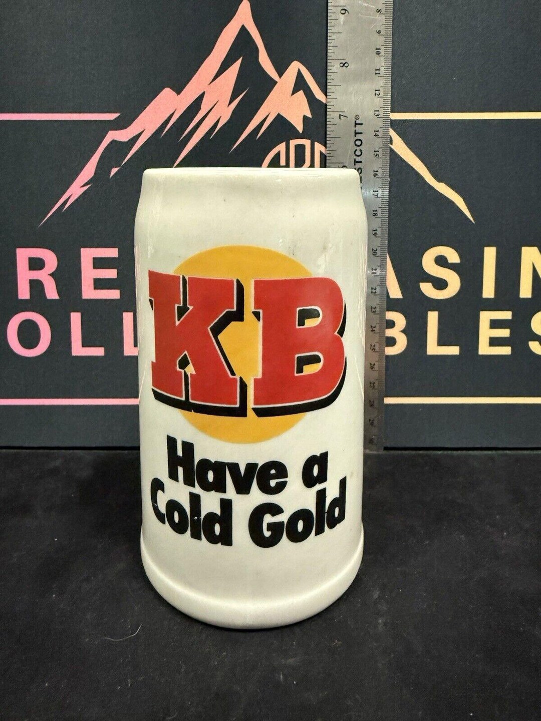 Ceramarte KB Lager Have A Cold Gold Beer Stein Mug - Etsy