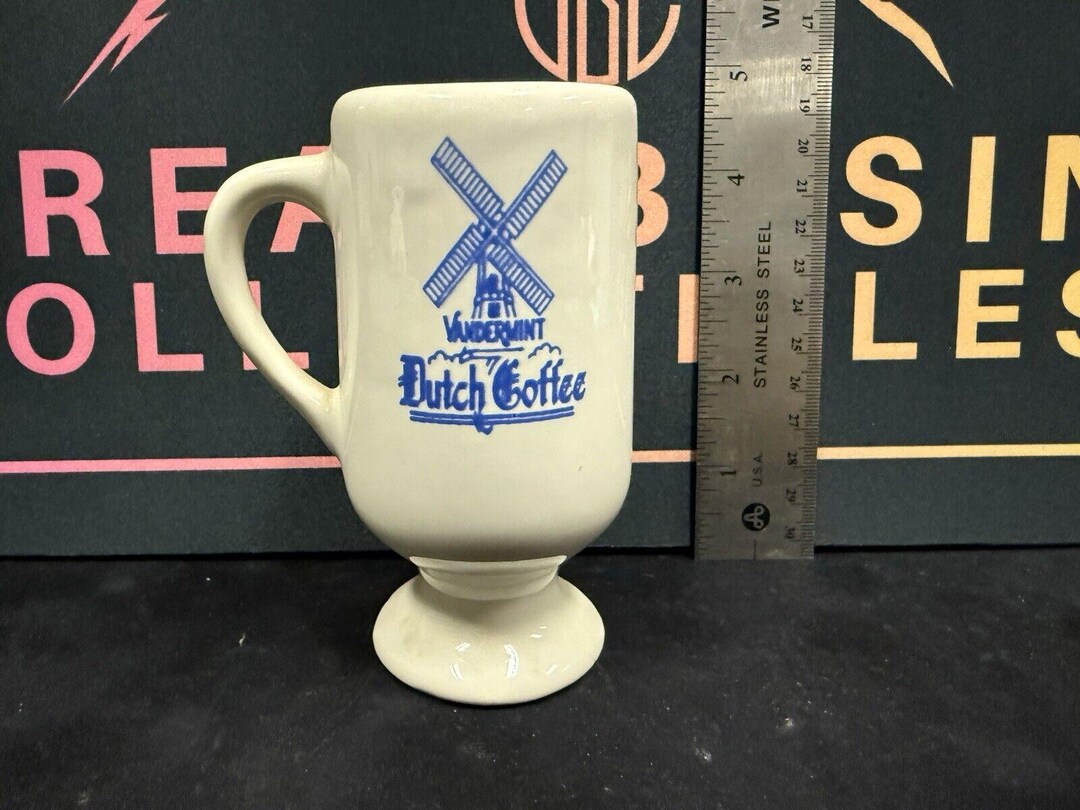 Vintage Vandermint Dutch Coffee 4oz., Footed Pedestal Coffee Cup - Etsy