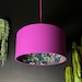 Smoke Blue Deadly Night Shade Panther Silhouette Lampshade in Magenta ...