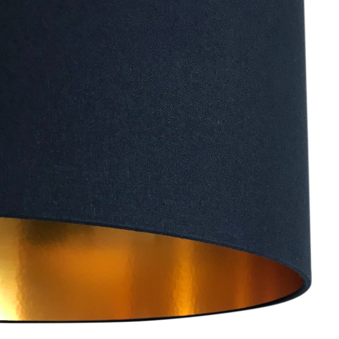 Deep Space Navy Lampshade With Gold or Brushed Copper Lining - Etsy