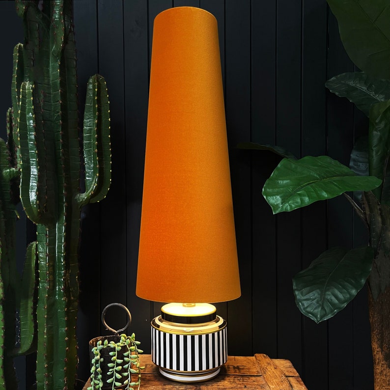 Rust Orange Velvet Oversized Cone Lampshades - 2 Sizes Available - Etsy