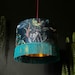 Deadly Night Shade Handmade Lampshade With Gold Lining in Twilight Blue ...