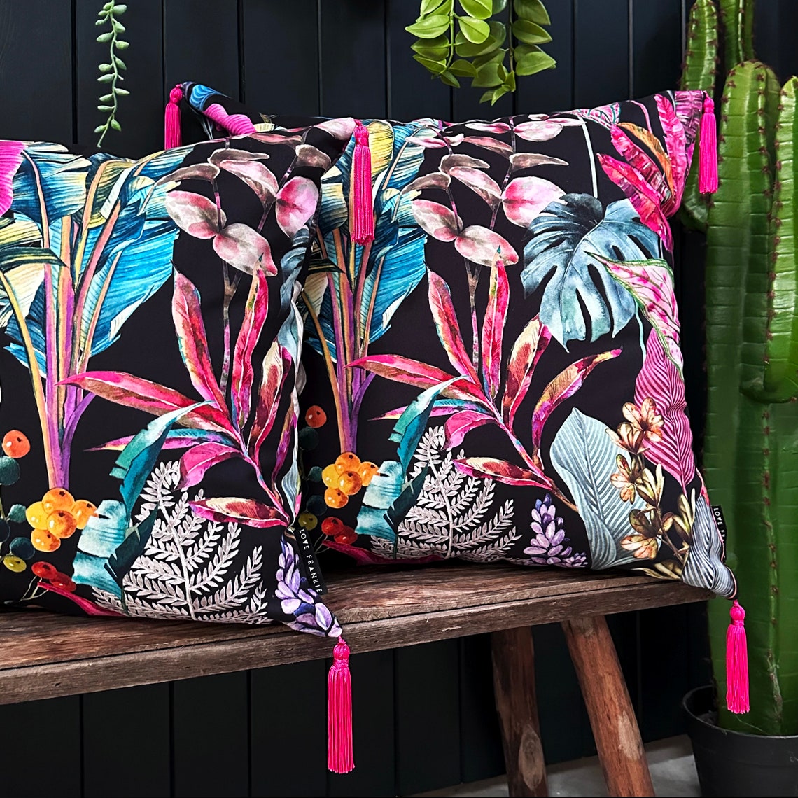 Acid Jungle Handmade Lampshade With Metallic Gold Lining. A Psychedelic ...
