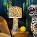 Handmade Velvet Luxe Leopard Print Portable Lamps. 3 Sizes Available ...