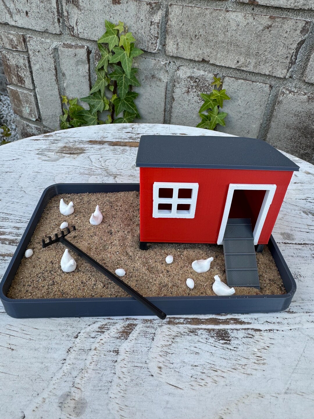 Chicken Coop Zen Garden - Fidget Desk Decor - Cute Office Desk Toy ...