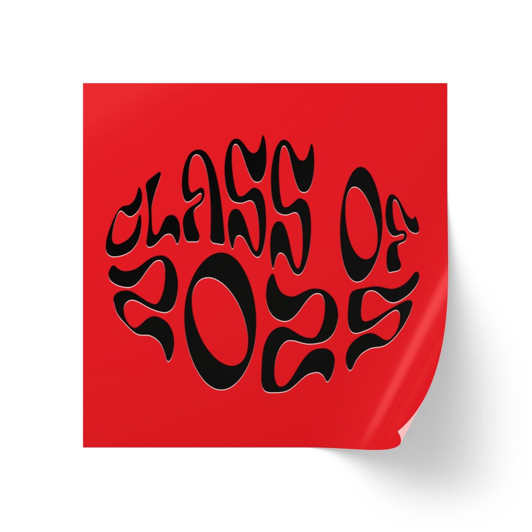 Class of 2025 Square Sticker Rolls - Graduation Labels, Student ...