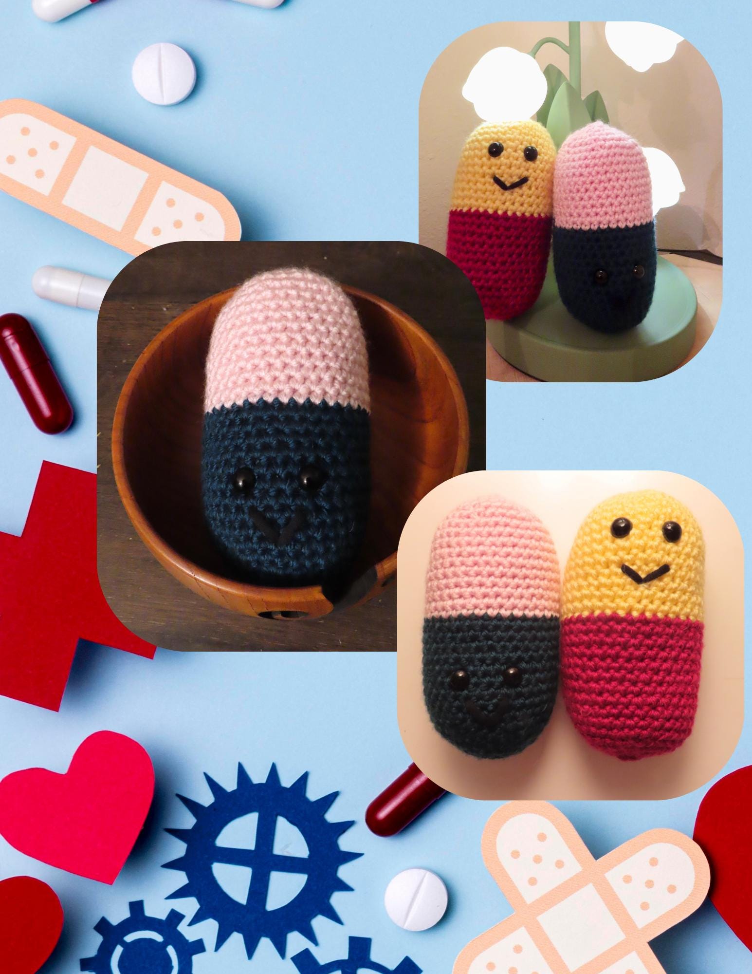 Pill Plushie Crochet Pattern – DIY Amigurumi Capsule Toy | Beginner ...