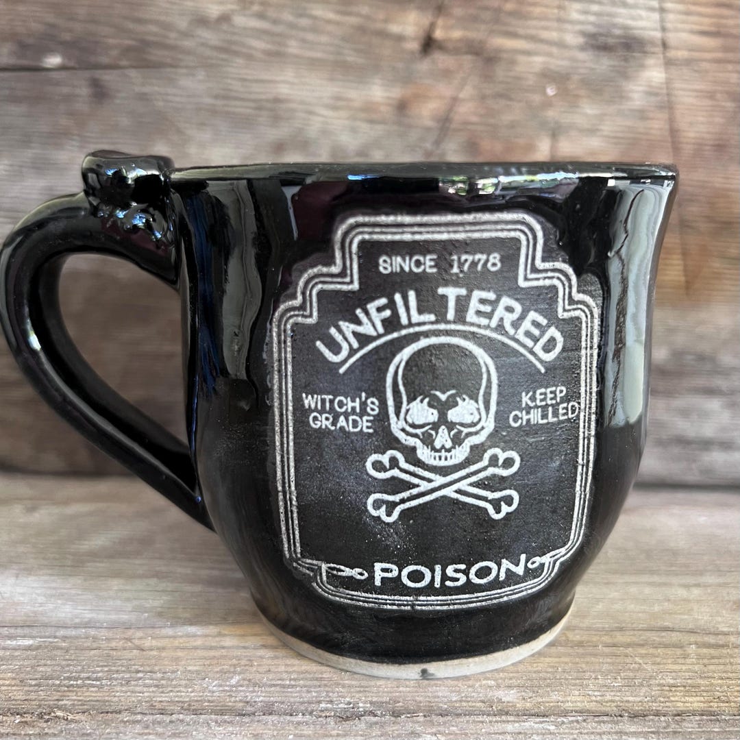 16 Oz Wheel Thrown Ceramic Pottery Coffee Tea Mug, Halloween ...