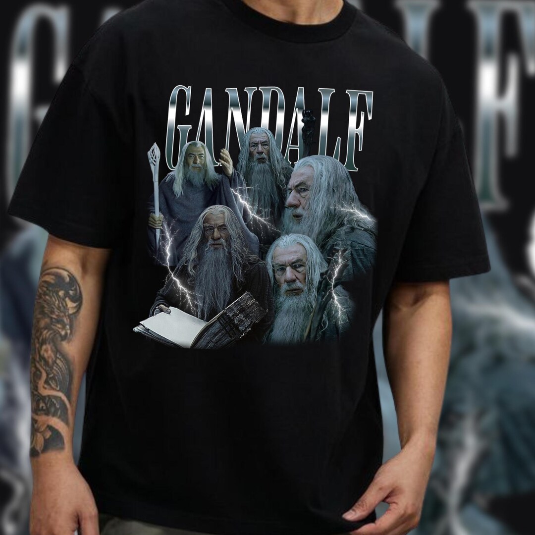 Gandalf Oversized T-shirt Epic Lord of the Rings Merch for Fantasy Fans ...