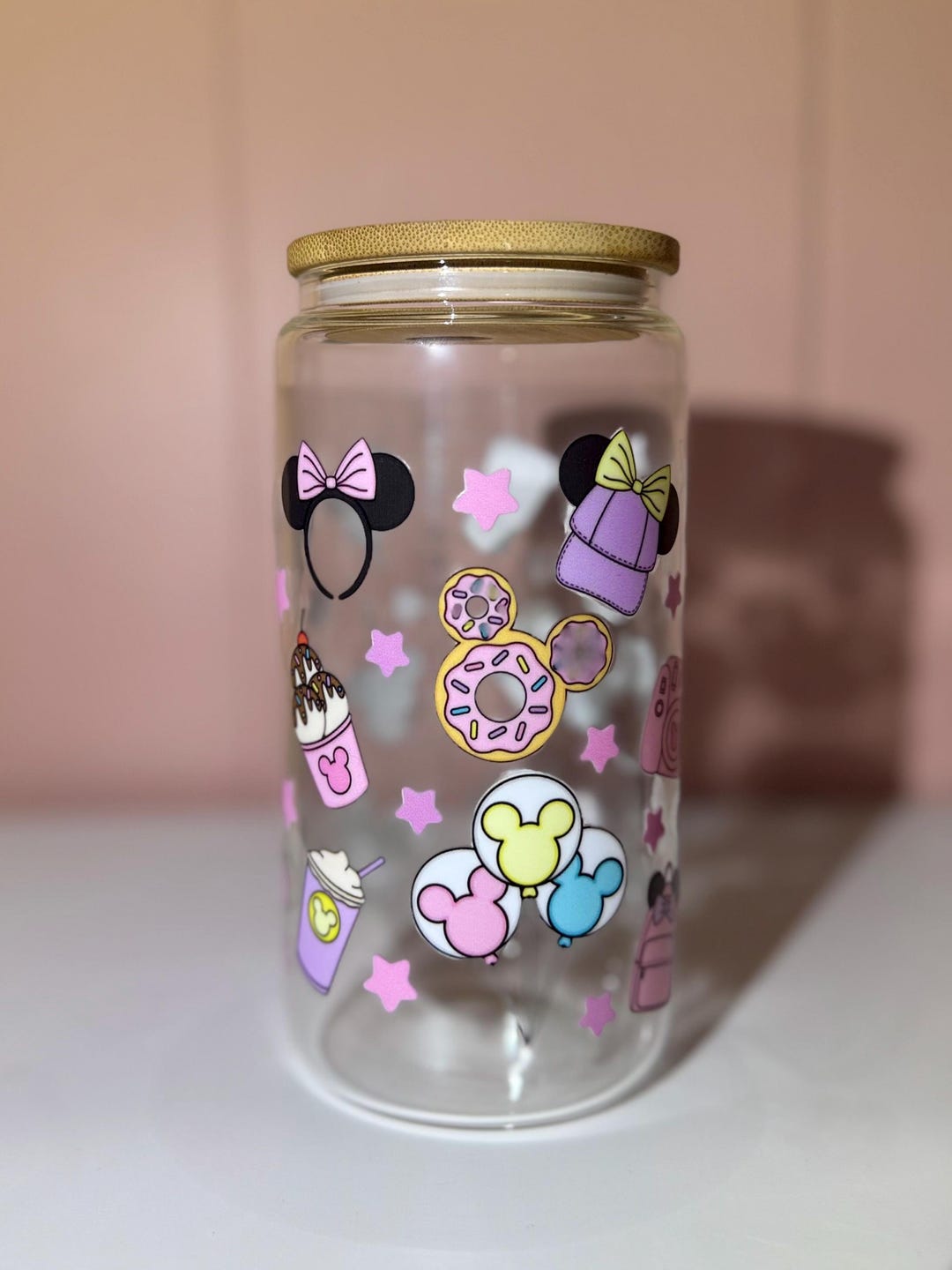 Disney Snacks 16 Oz Glass Libby Cup - Etsy