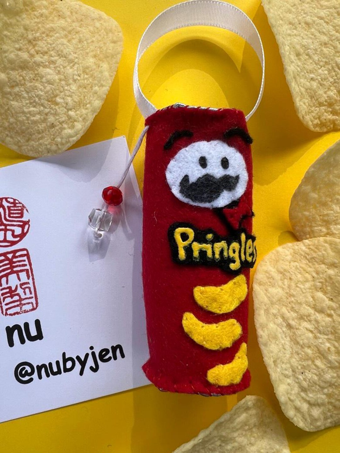 Handmade Felt Mini Pringles Ornament/trinket/bag Charm - Etsy