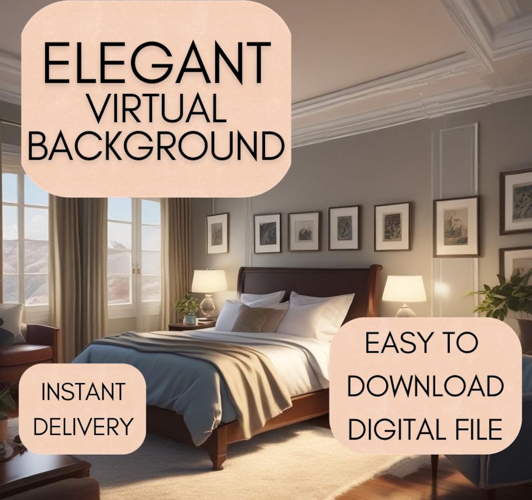 Elegant Bedroom Virtual Background Professional Virtual Background for ...