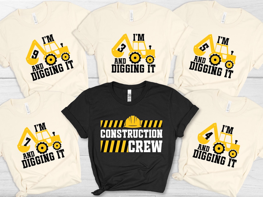 Construction Crew Shirt, Construction Birthday Party Shirts, Birthday ...