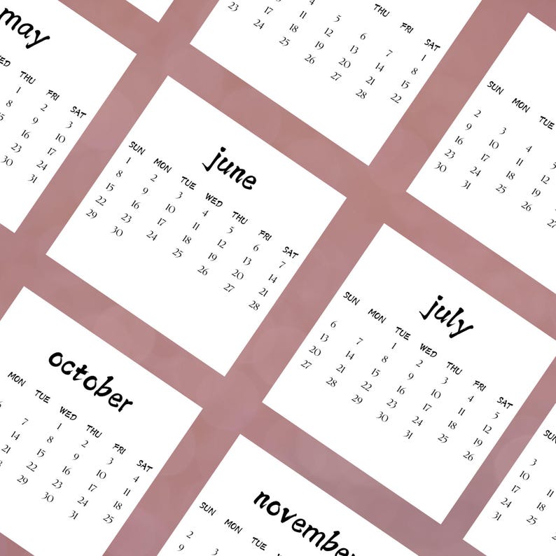 2025 Mini Calendar 3x3 5x5 6x6 Inch Calendar Square 2025 Pocket ...