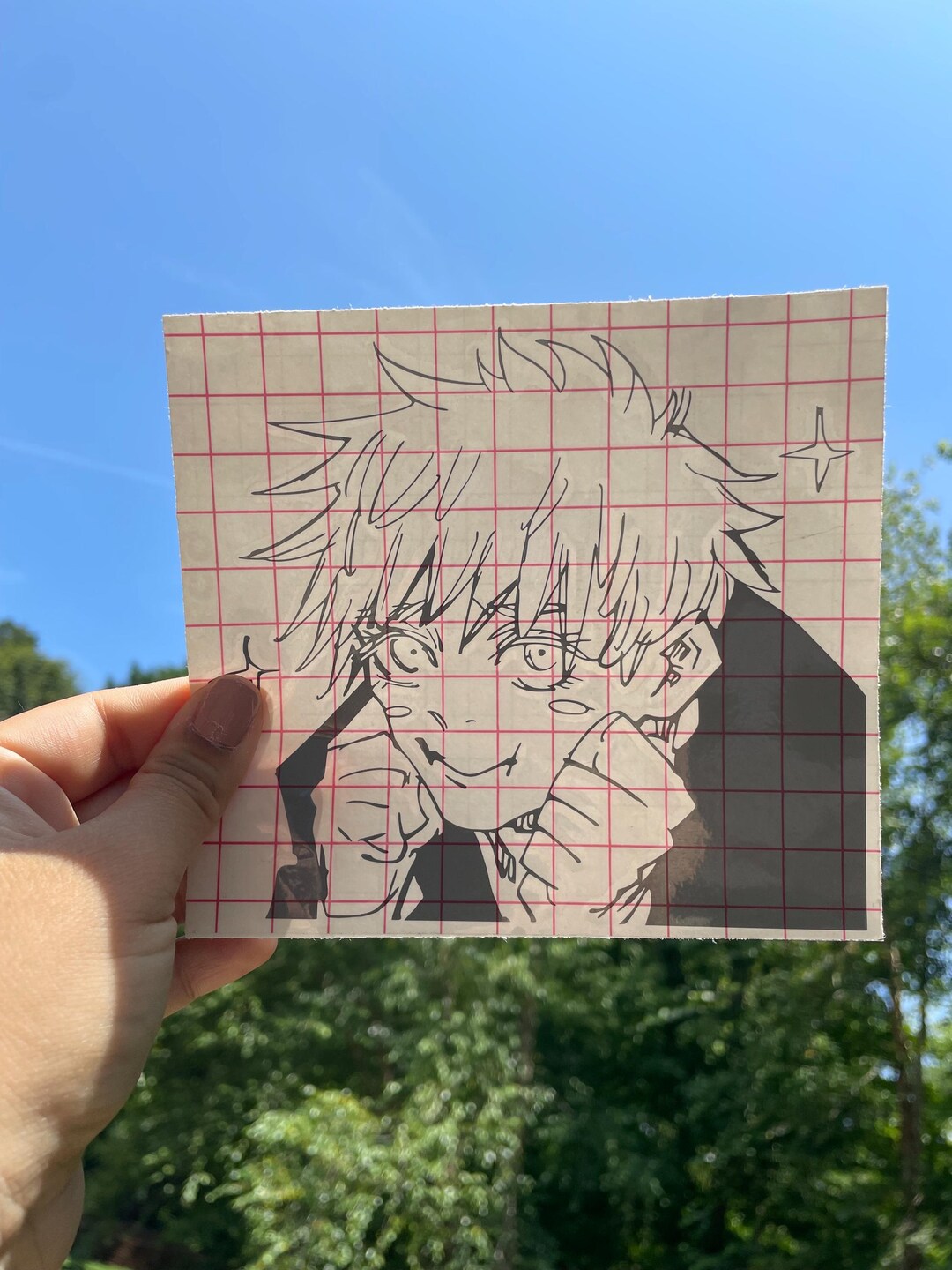 Sparkling Gojo Decal | JJK 呪術廻戦 | Anime & Manga Decal Sticker - Etsy