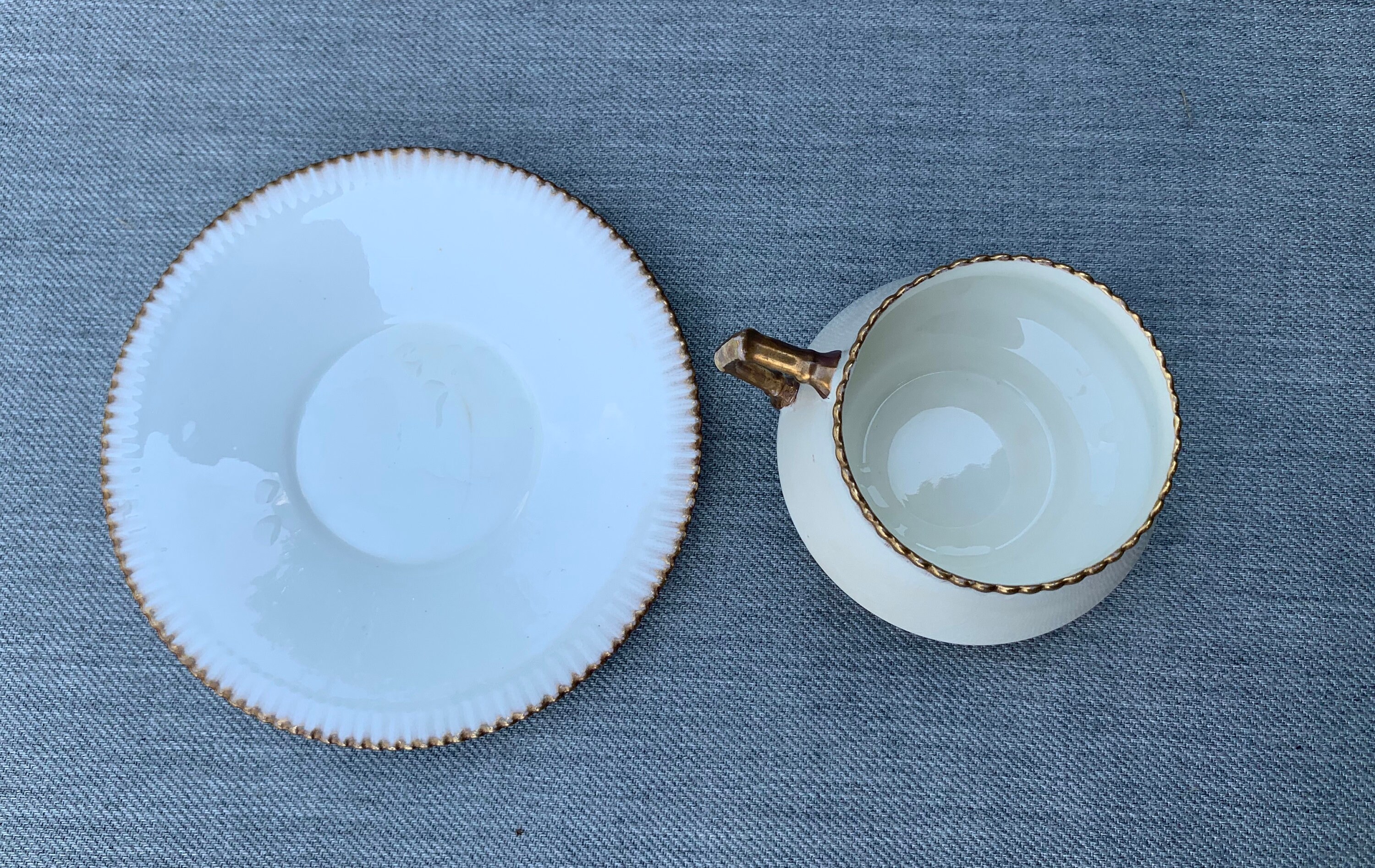 Gilman Collamore Tea Cup Saucer Gold Dot H & Co. New York Numbered - Etsy