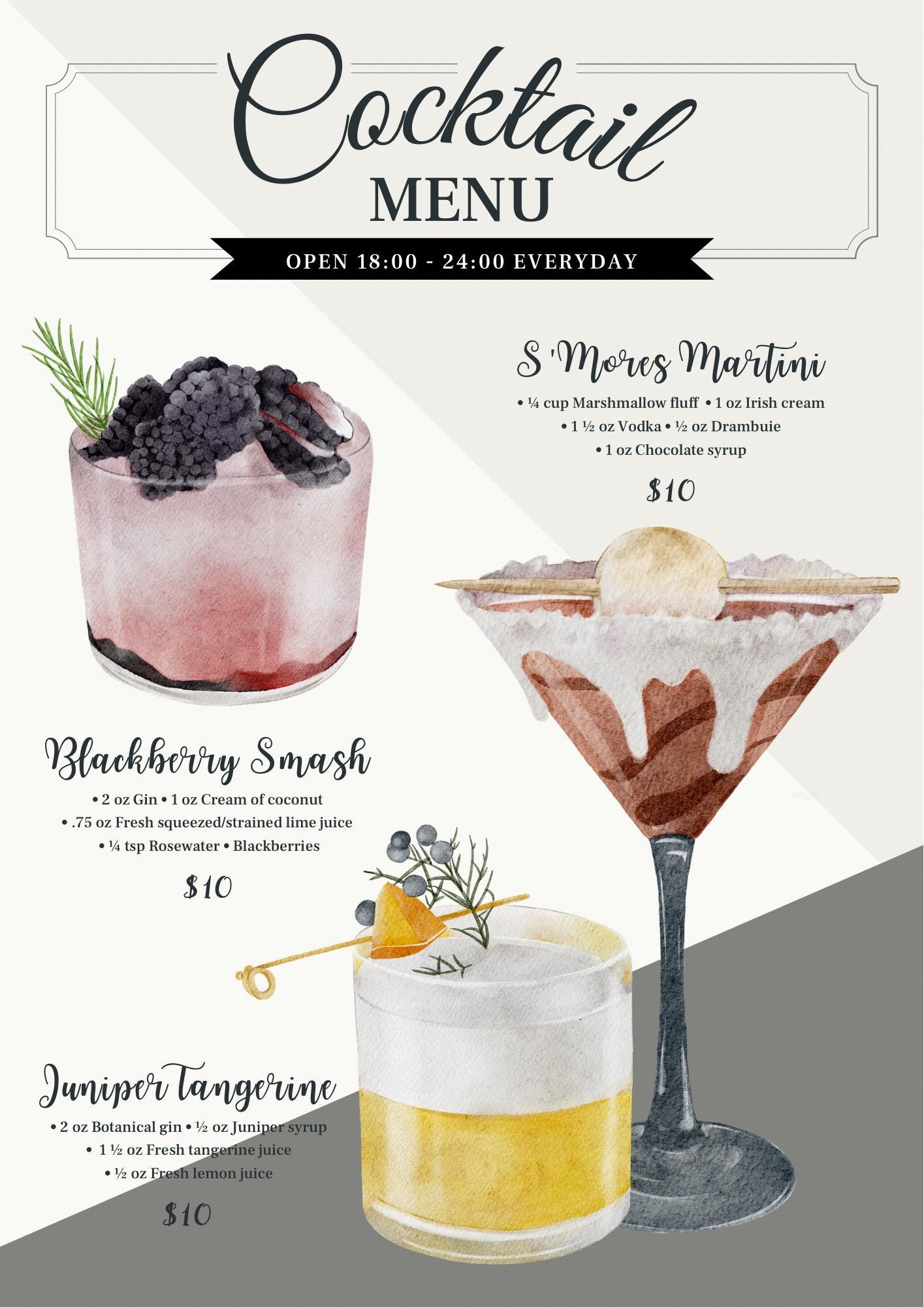 Bar Menu (signage) - Etsy