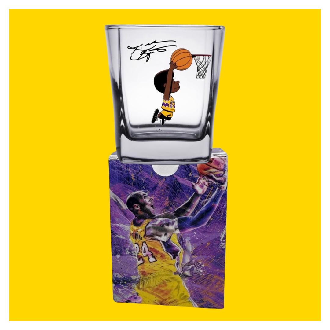 Peanuts Characters/famous Athletes Mashup! Shot Glasses W/ Matching ...