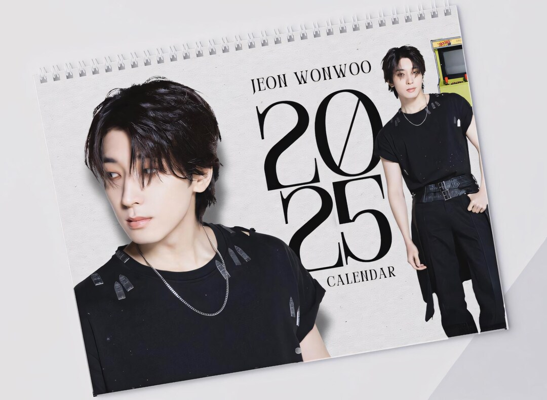SVT Jeon Wonwoo Wall Magazine Calendar 2025 KPOP 12 Months Customized ...