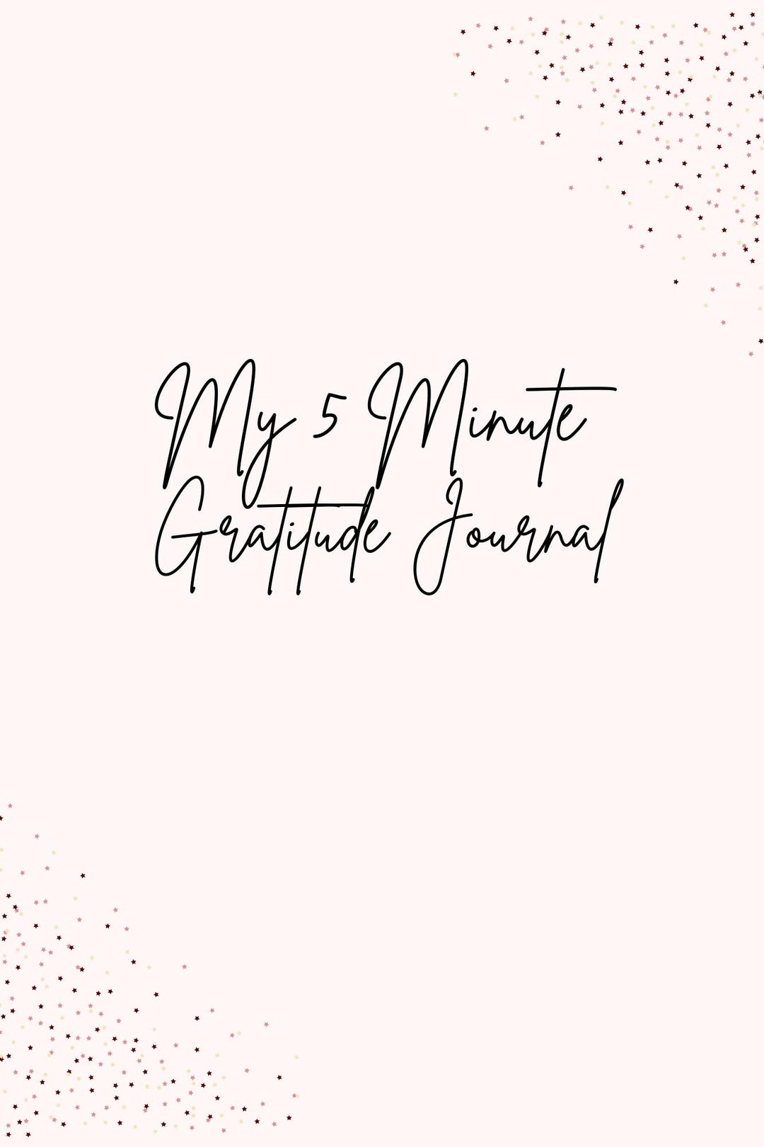 Minimalist 5 Minute Gratitude Journal - Printable or Digital - Etsy