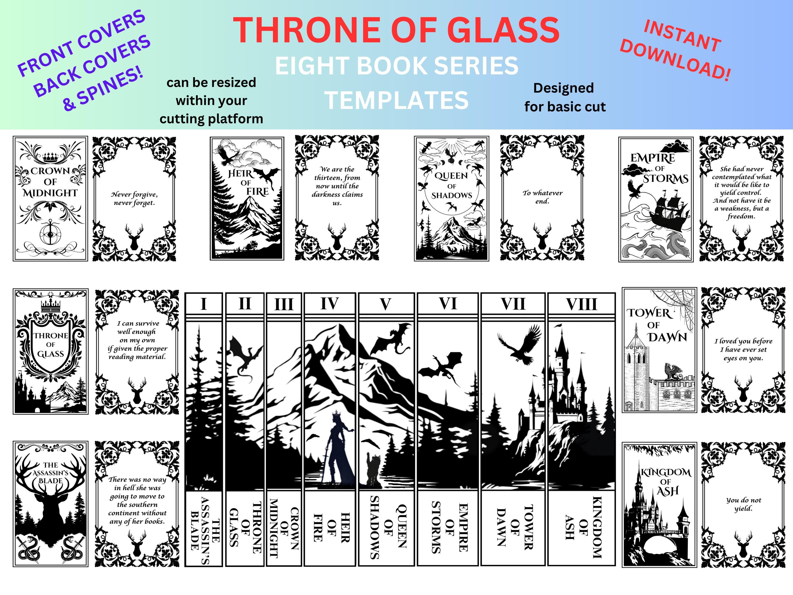 Throne of Glass - Book Binding Cover Templates With Guide - Etsy Australia