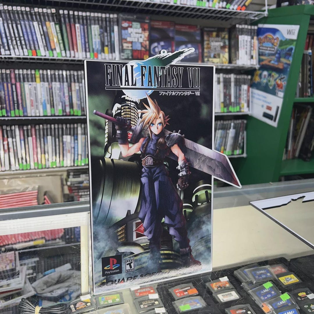Final Fantasy VII Custom Promo-like Countertop Standee - Etsy