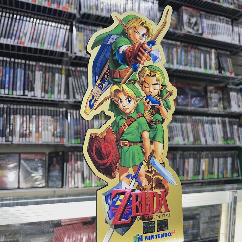 The Legend of Zelda: Ocarina of Time Nintendo 64 Standee Countertop ...