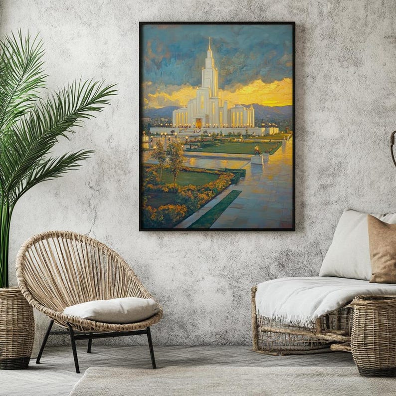 LDS Temple Oil Painting, Mormon Home Decor (digital Print) - Etsy
