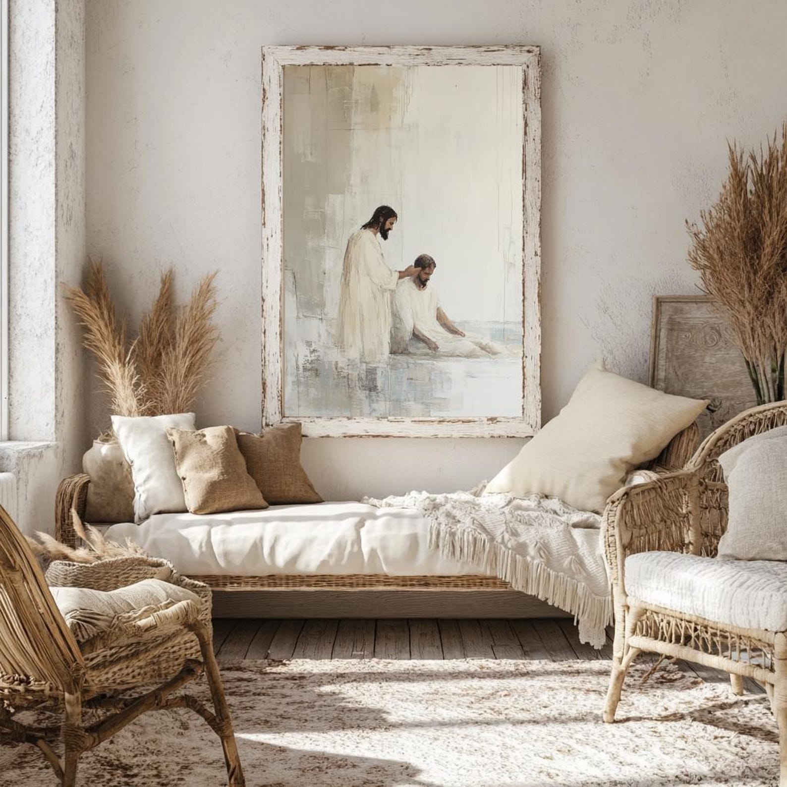 Paralytic Miracle, DIGITAL PRINT, Jesus Wall Art, Healing Paralytic ...