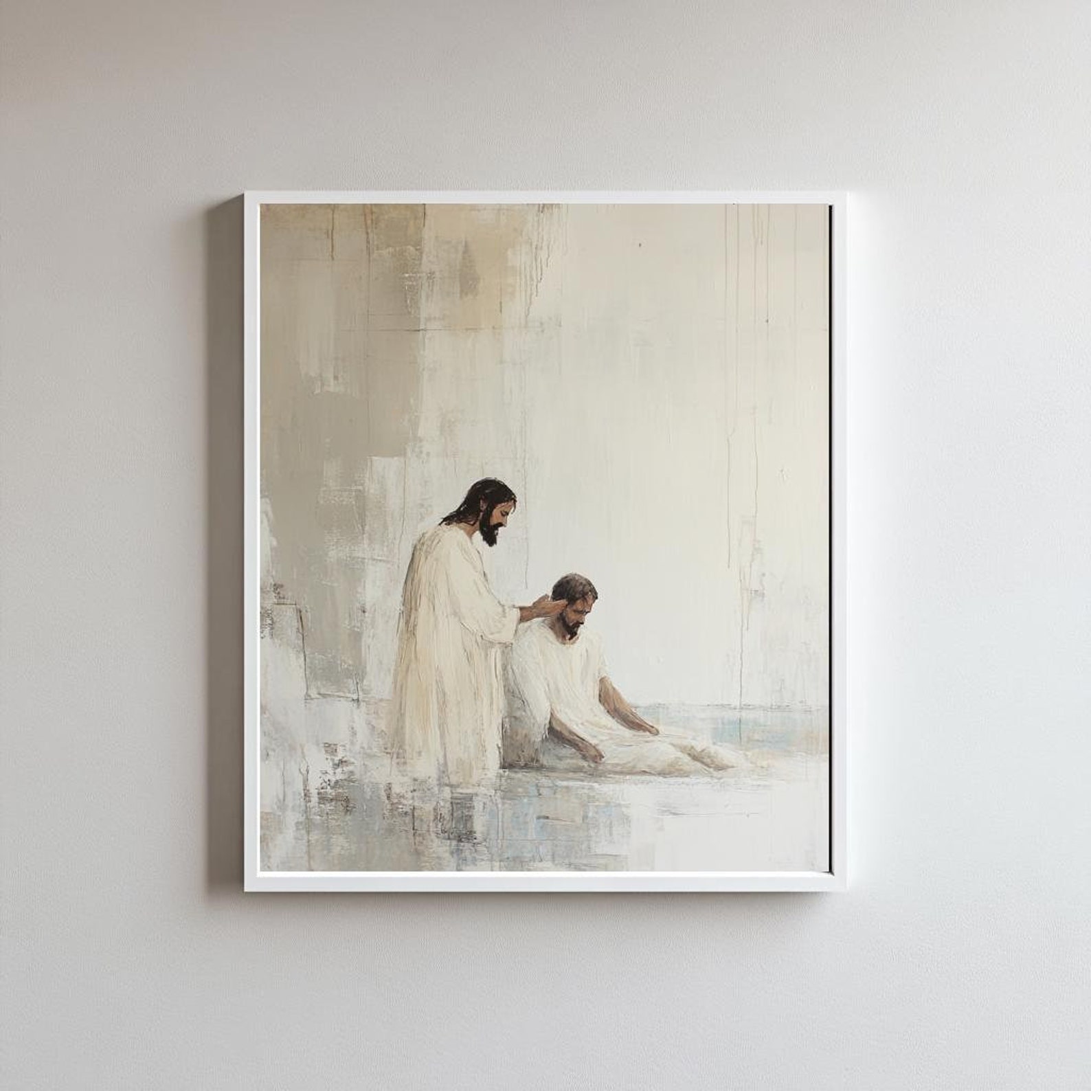 Paralytic Miracle, DIGITAL PRINT, Jesus Wall Art, Healing Paralytic ...
