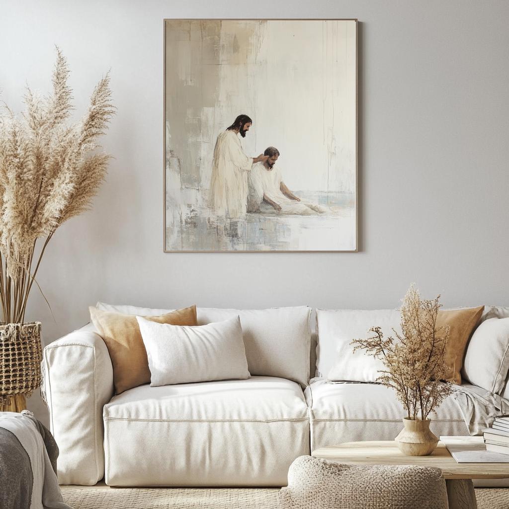 Paralytic Miracle, DIGITAL PRINT, Jesus Wall Art, Healing Paralytic ...