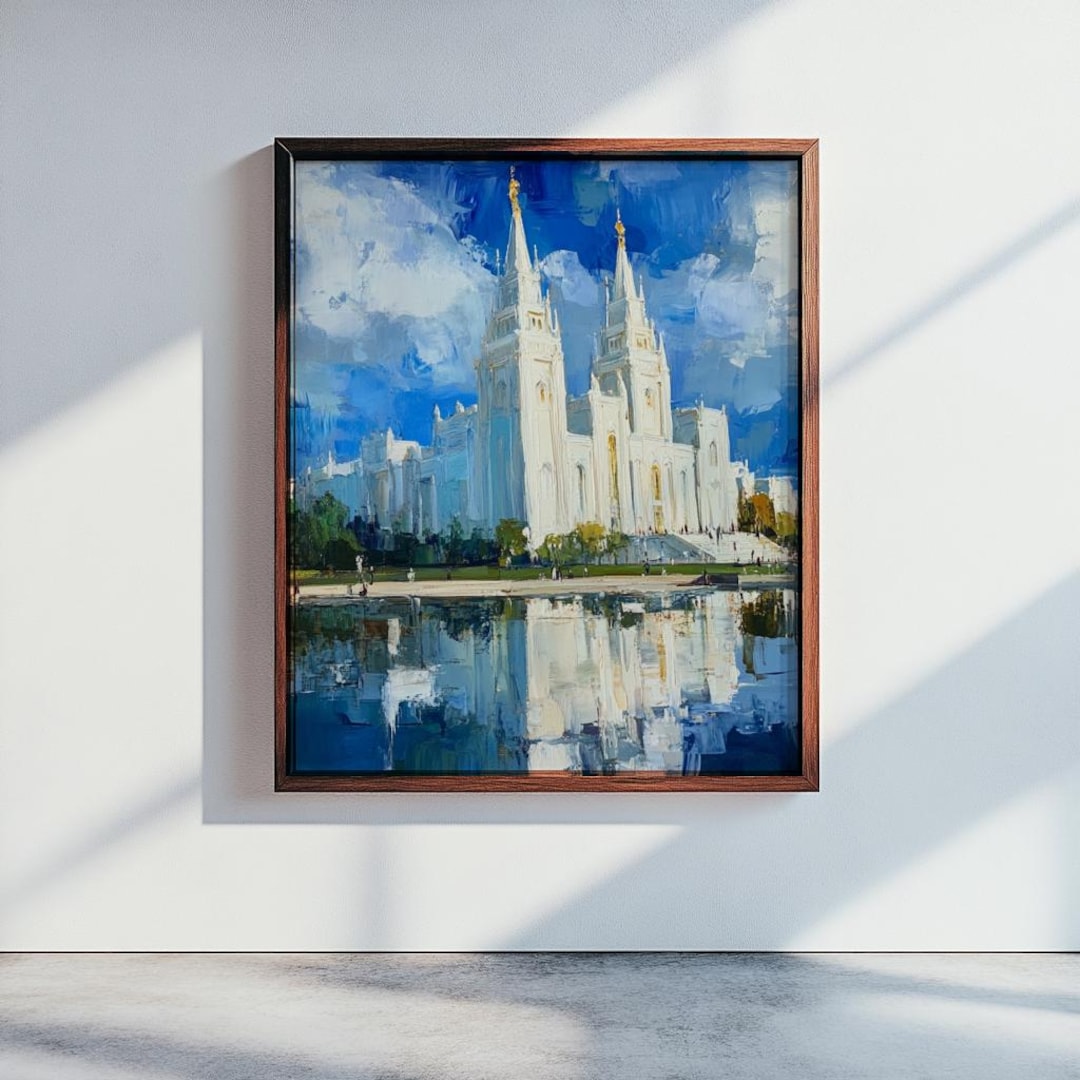 LDS Temple Oil Painting, LDS Temple Art, Mormon Temple Wall Art ...