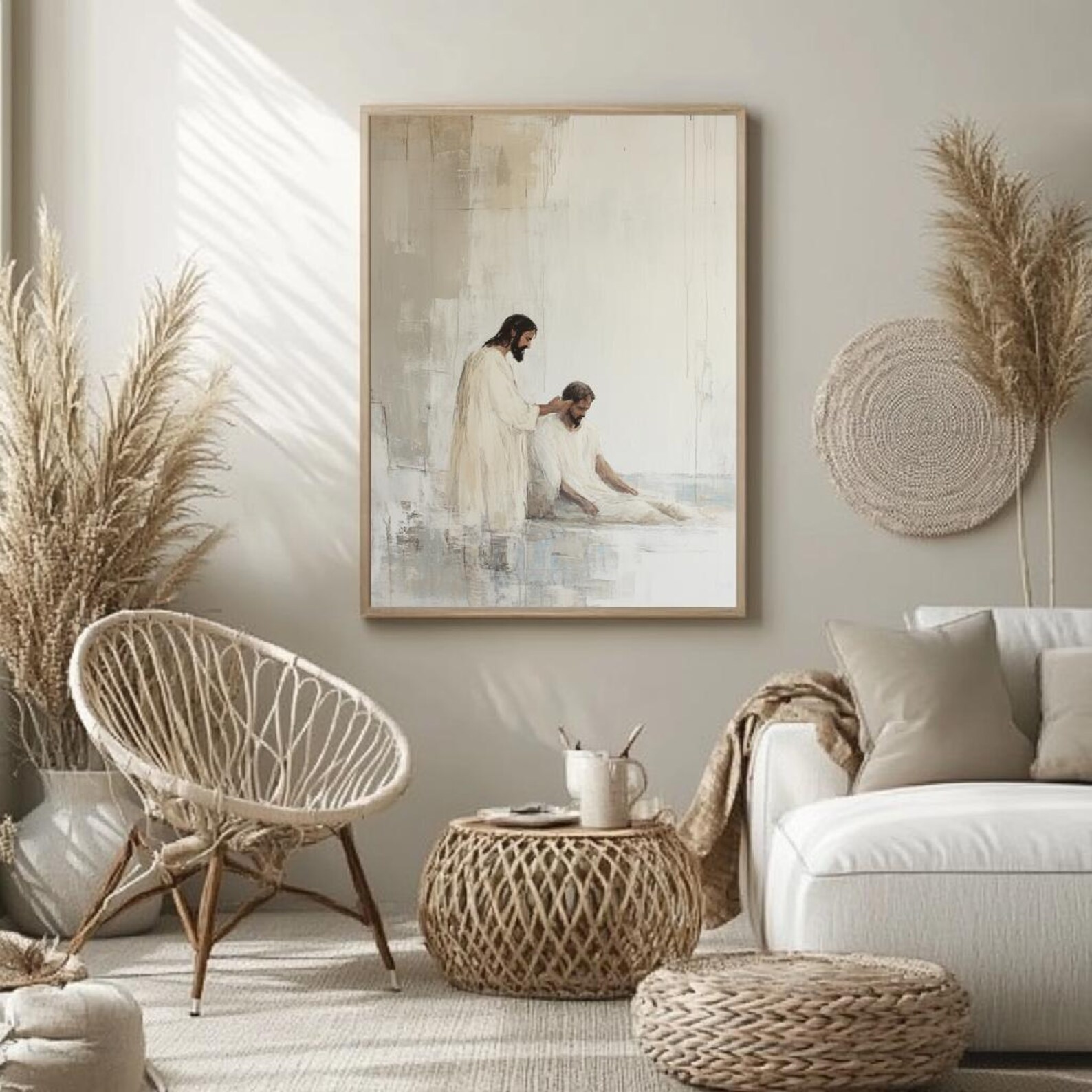 Paralytic Miracle, DIGITAL PRINT, Jesus Wall Art, Healing Paralytic ...