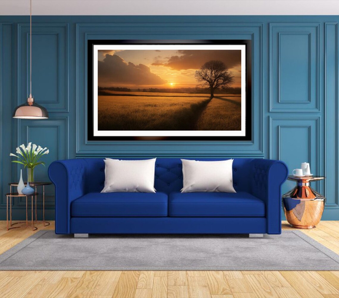 Golden Horizon - Frame TV Art - Digital Printing Art (8K) - Etsy