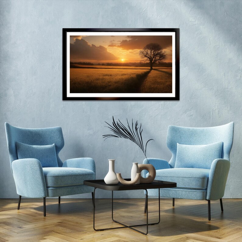 Golden Horizon - Frame TV Art - Digital Printing Art (8K) - Etsy