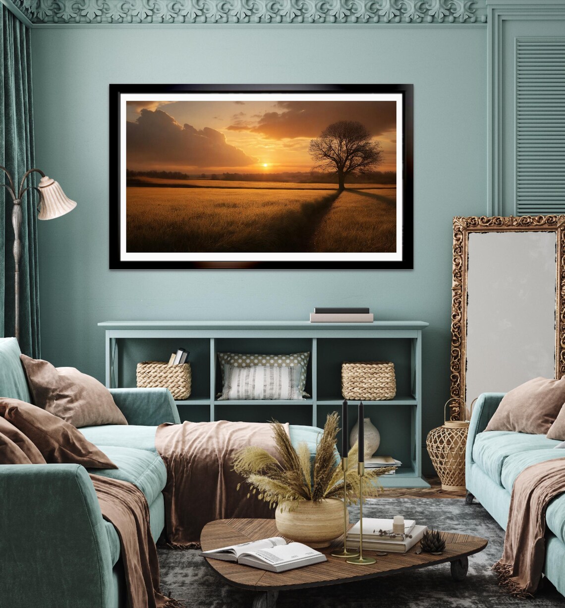 Golden Horizon - Frame TV Art - Digital Printing Art (8K) - Etsy